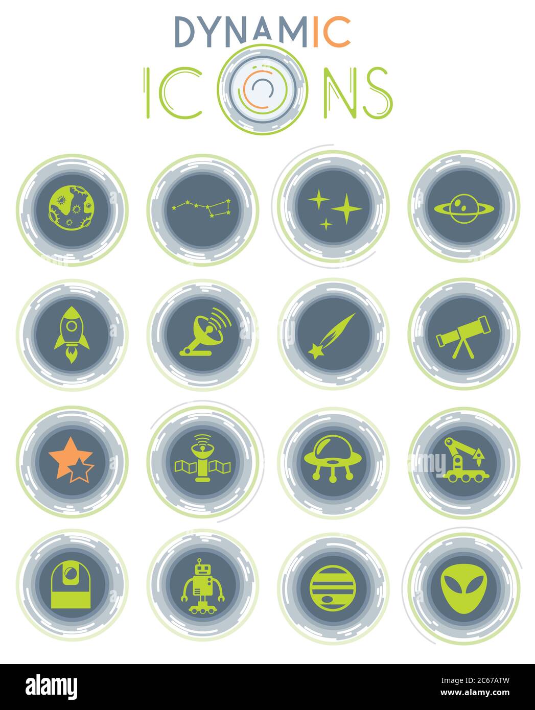 space dynamic icons Stock Vector Image & Art - Alamy