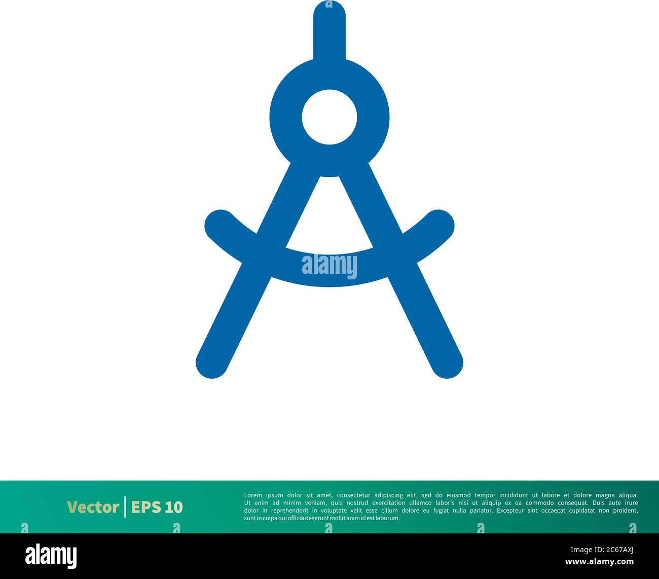 Accurate Tool Architecture Compass Icon Vector Logo Template ...