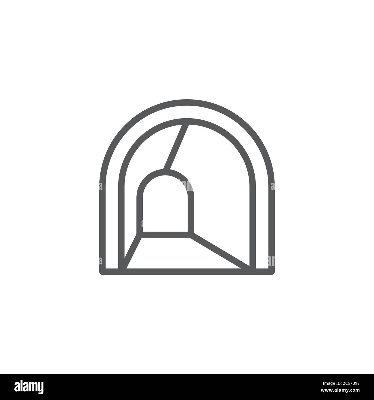 Tunnel vector icon symbol isolated on white background Stock Vector ...