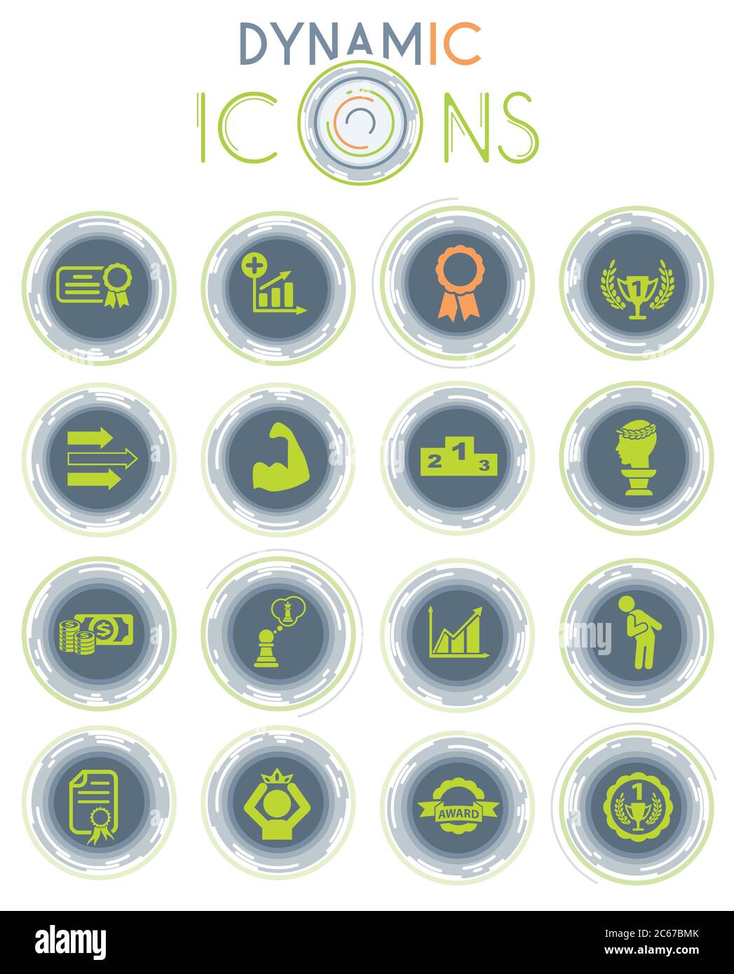success dynamic icons Stock Vector Image & Art - Alamy