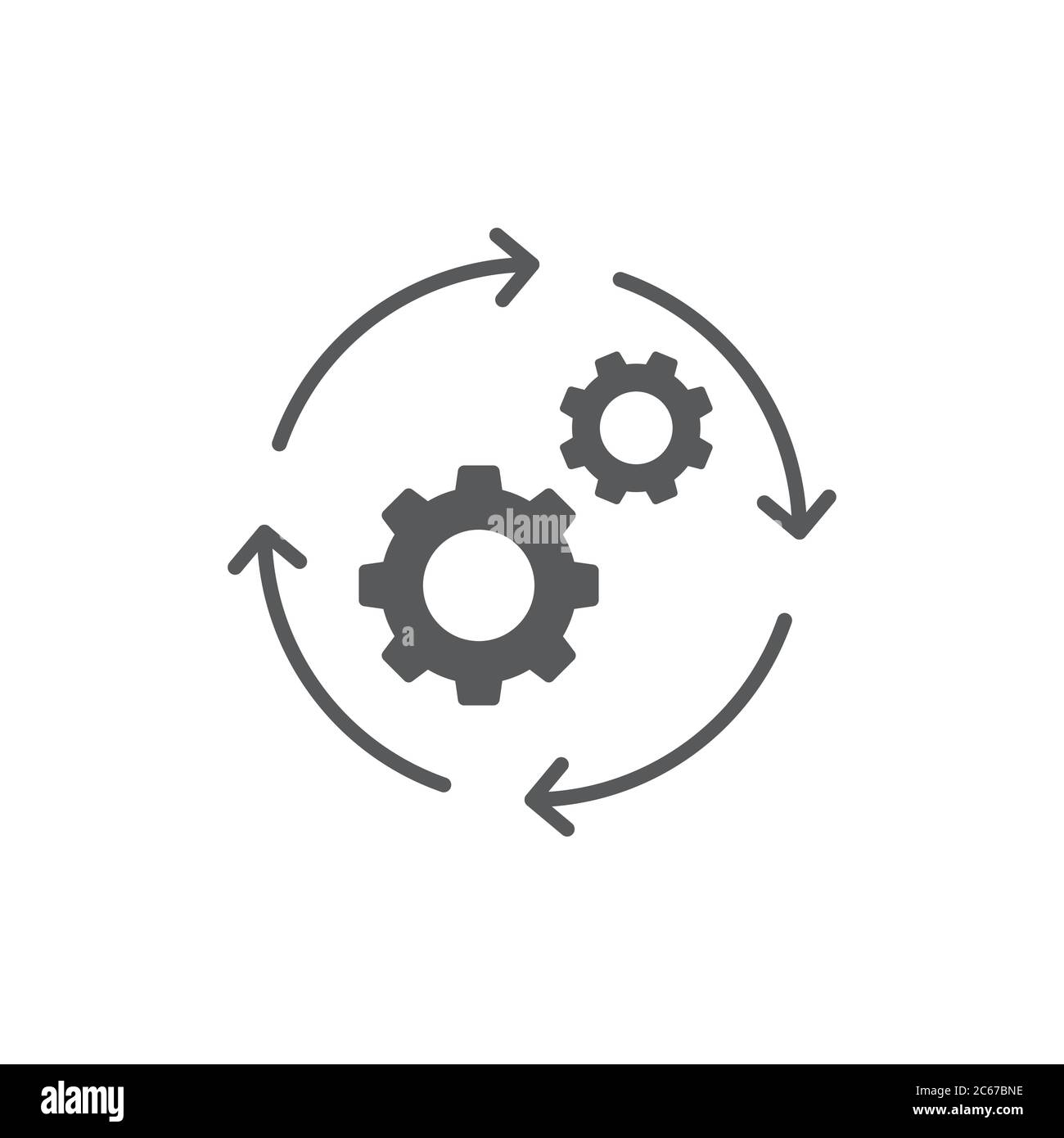 Work flow vector icon symbol isolated on white background Stock Vector ...