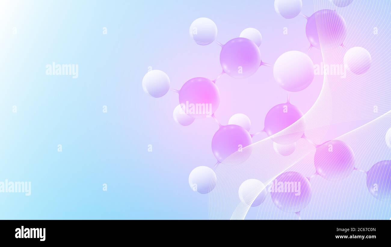 Molecular 3d Vector Structure Molecule Or Atom Scientific Vector