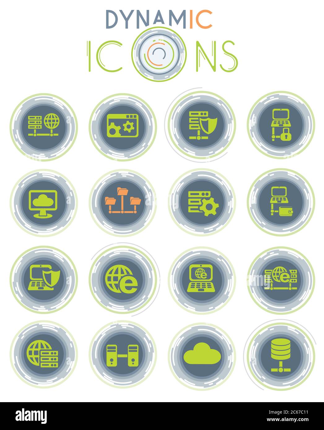Server rack cloud icons Cut Out Stock Images & Pictures - Alamy