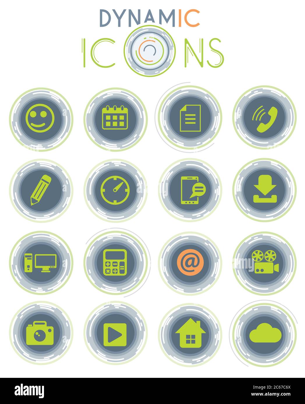 Social media dynamic icons Stock Vector Images - Alamy