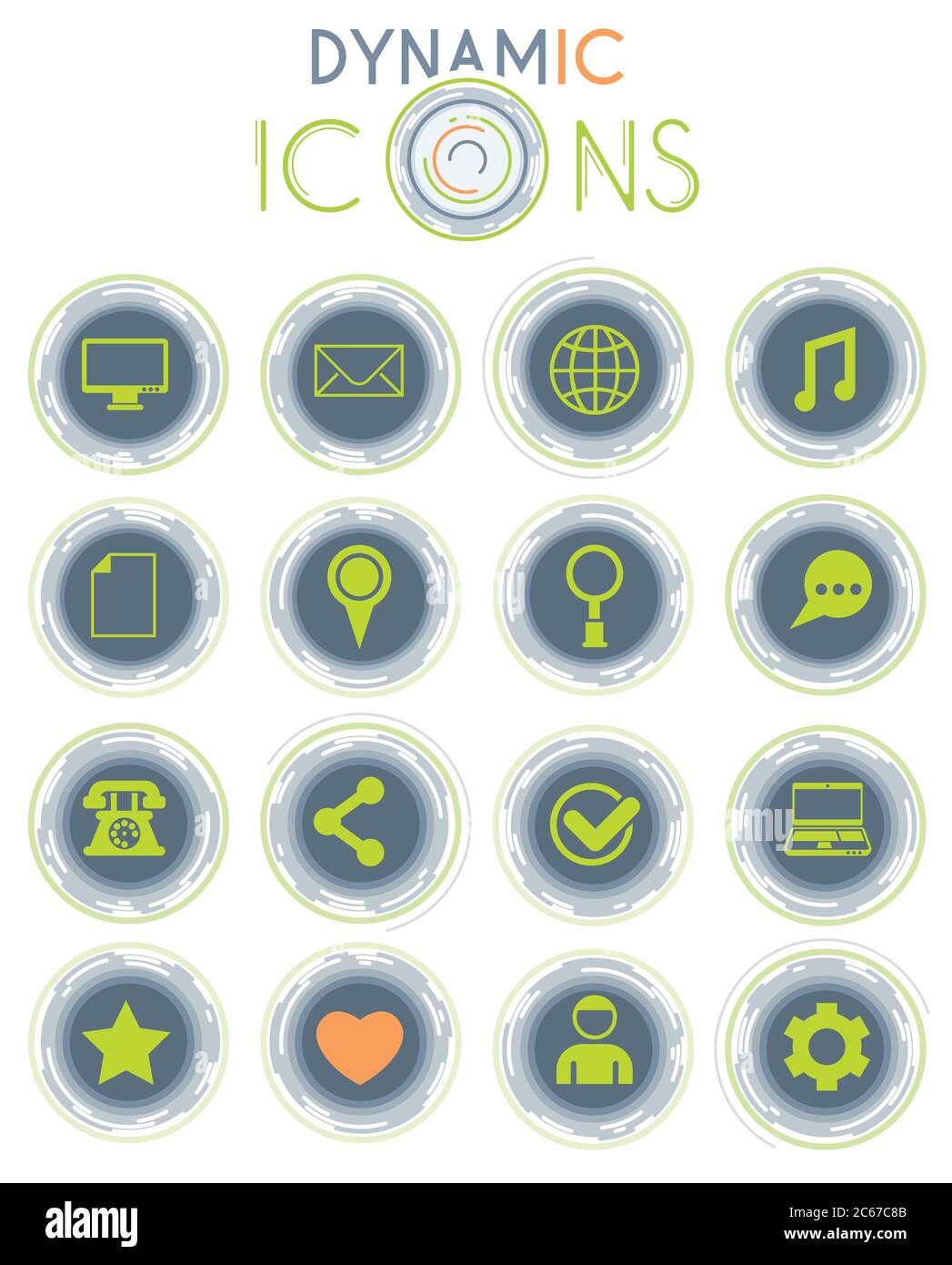 social media dynamic icons Stock Vector Image & Art - Alamy