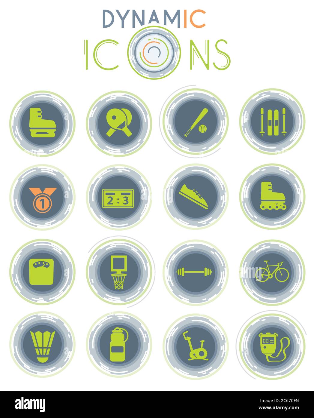 Sport dynamic icons Stock Vector Image & Art - Alamy