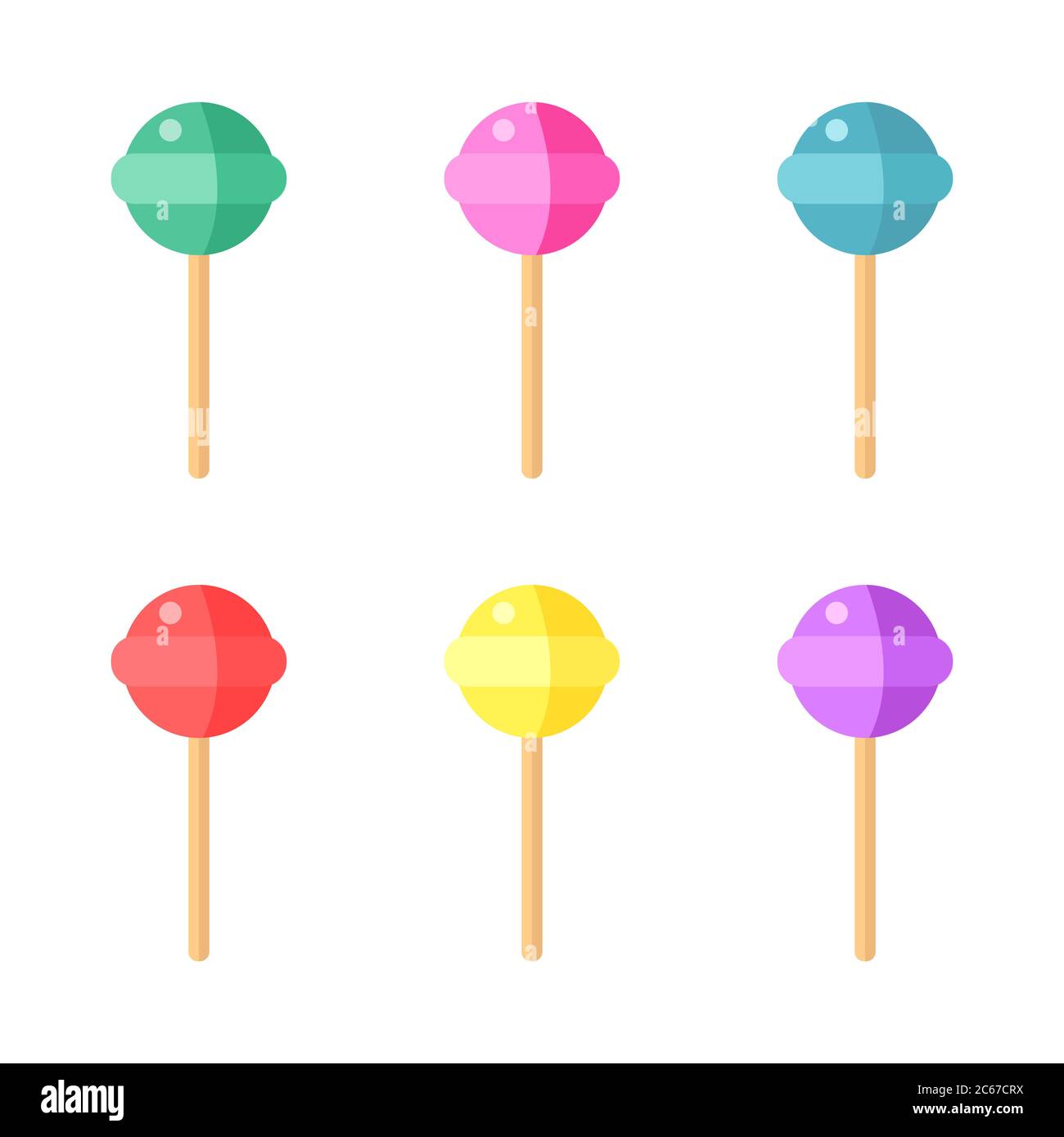 Three red lollipops Stock Vector Images - Alamy