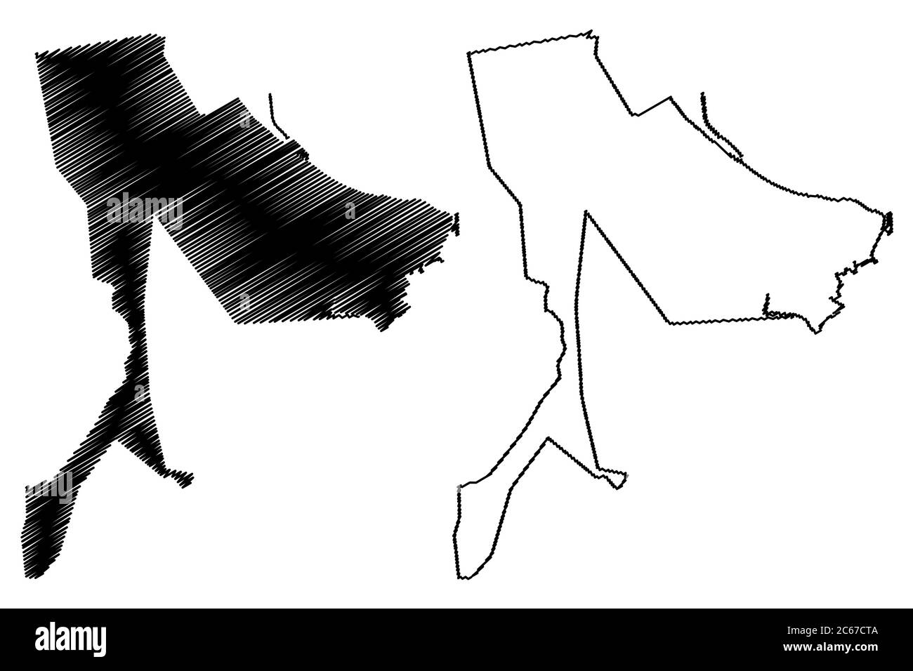 Penang island map vector vectors Black and White Stock Photos & Images ...