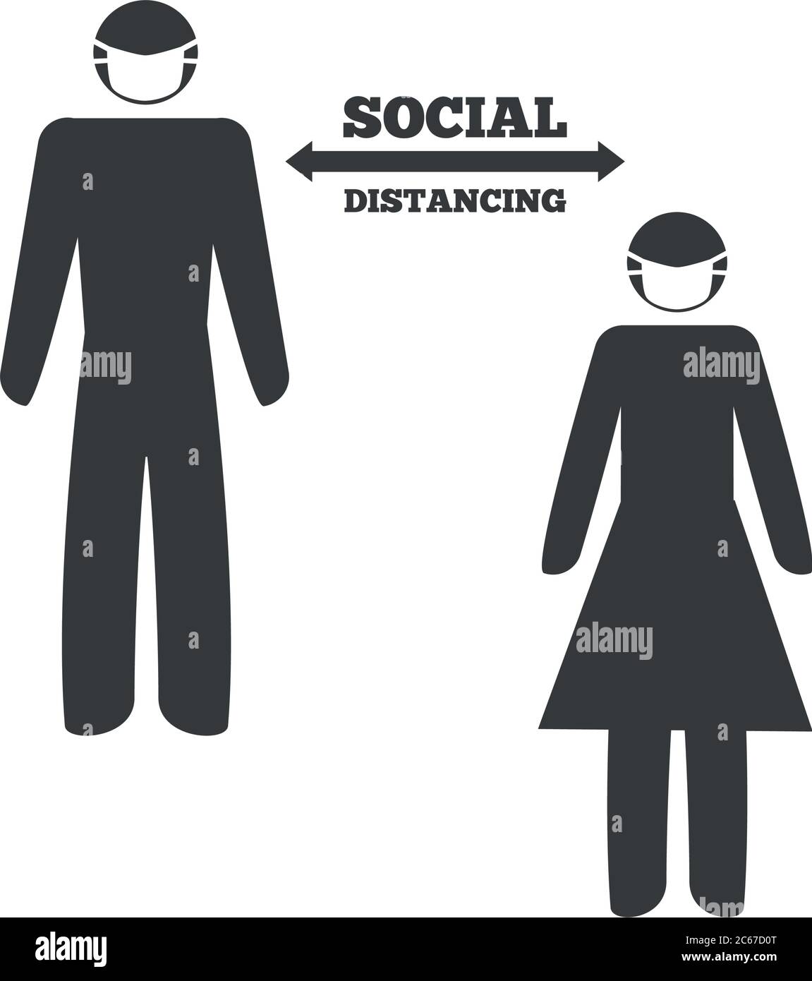 warning sign Please keep safe distance, risk of coronavirus or covid 19 ...