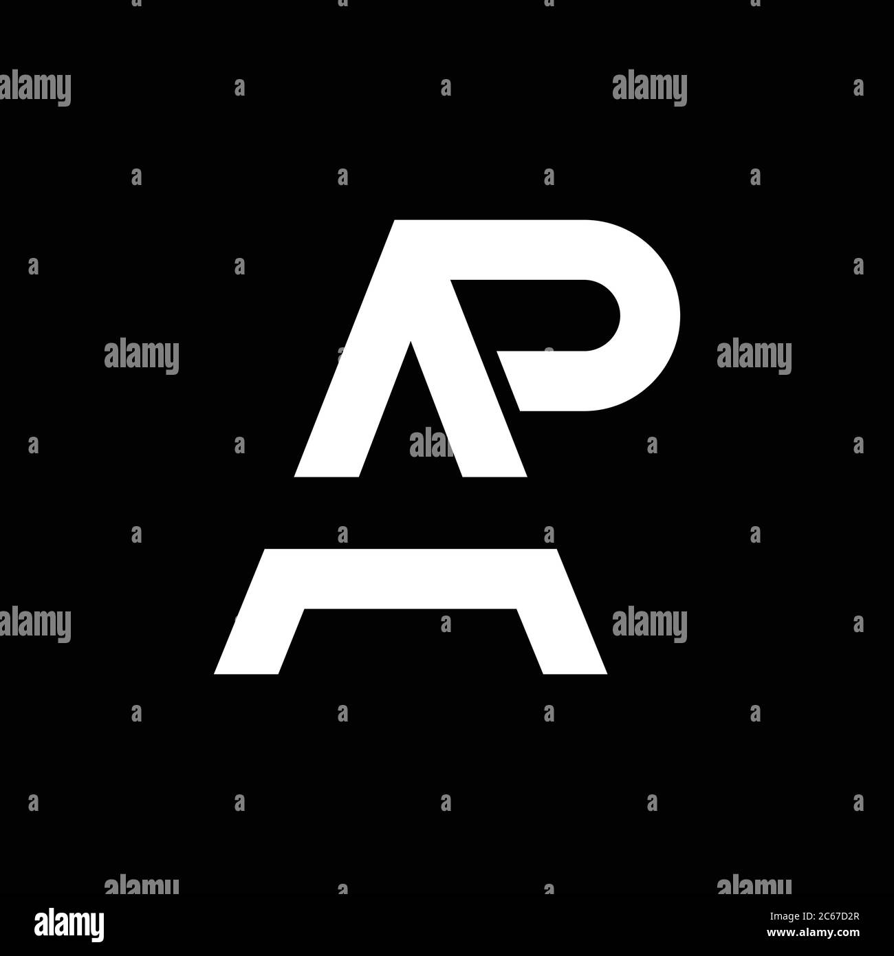 AP Logo Design Business Typography Vector Template. Creative Linked ...