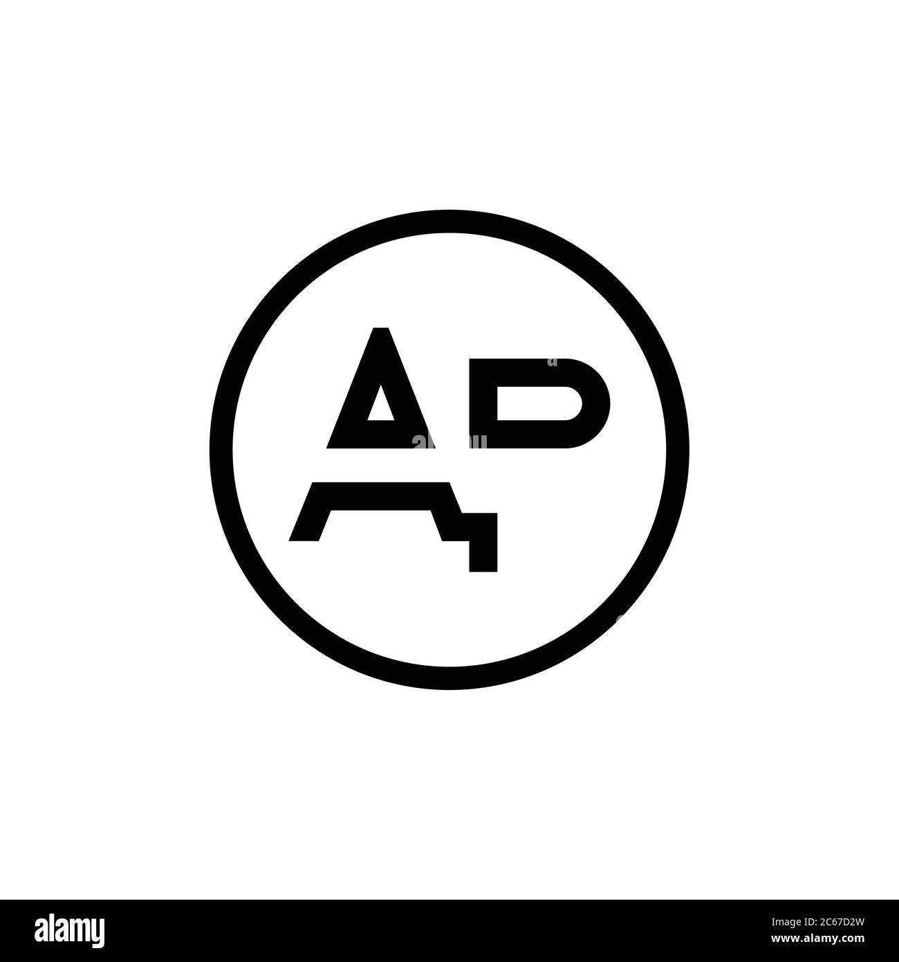 AP Logo Design Business Typography Vector Template. Creative Linked ...