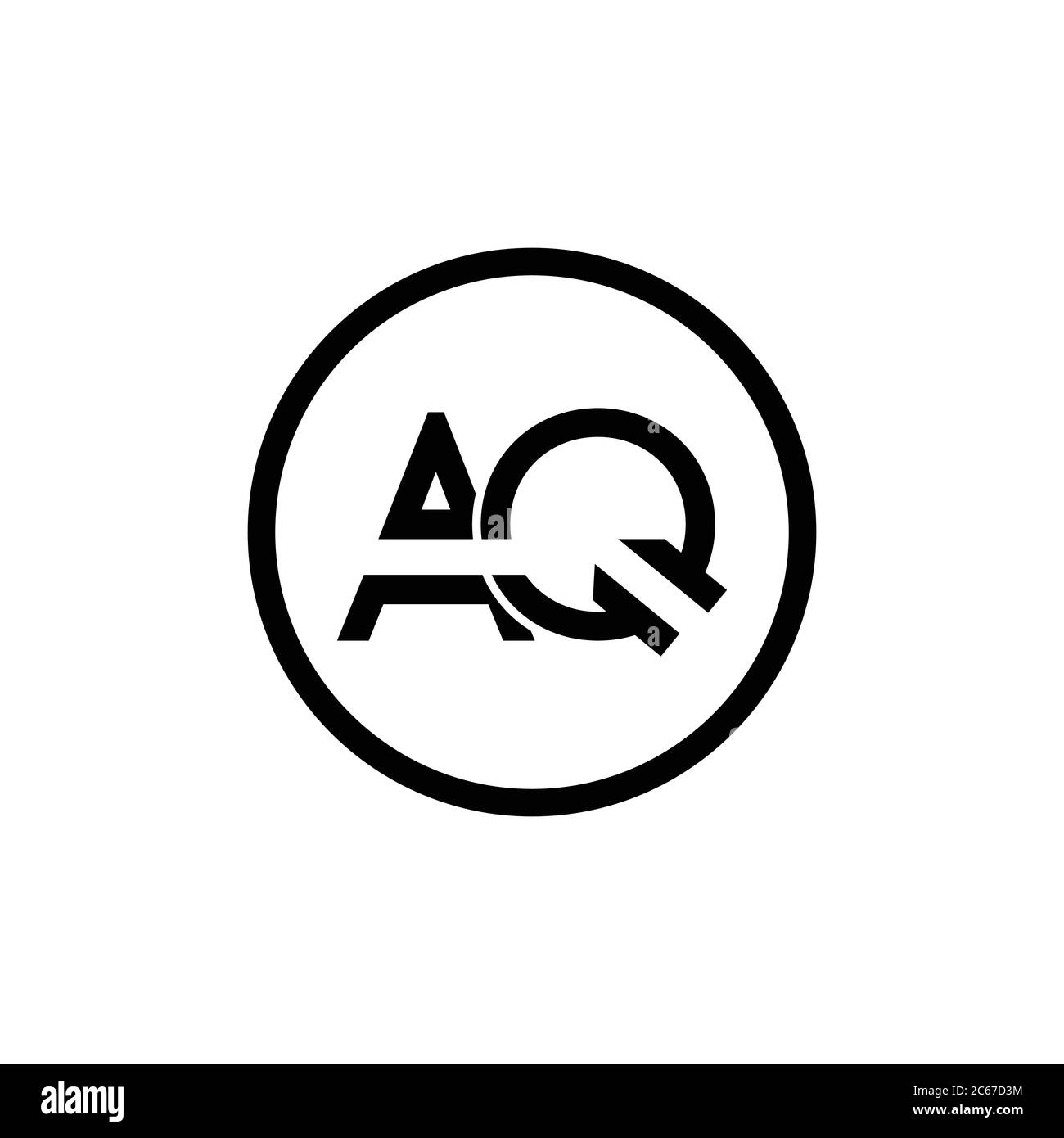 AQ Logo Design Business Typography Vector Template. Creative Linked ...