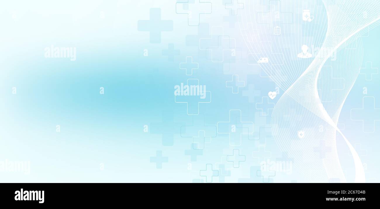 Abstract medical and science healthcare blue banner design template ...