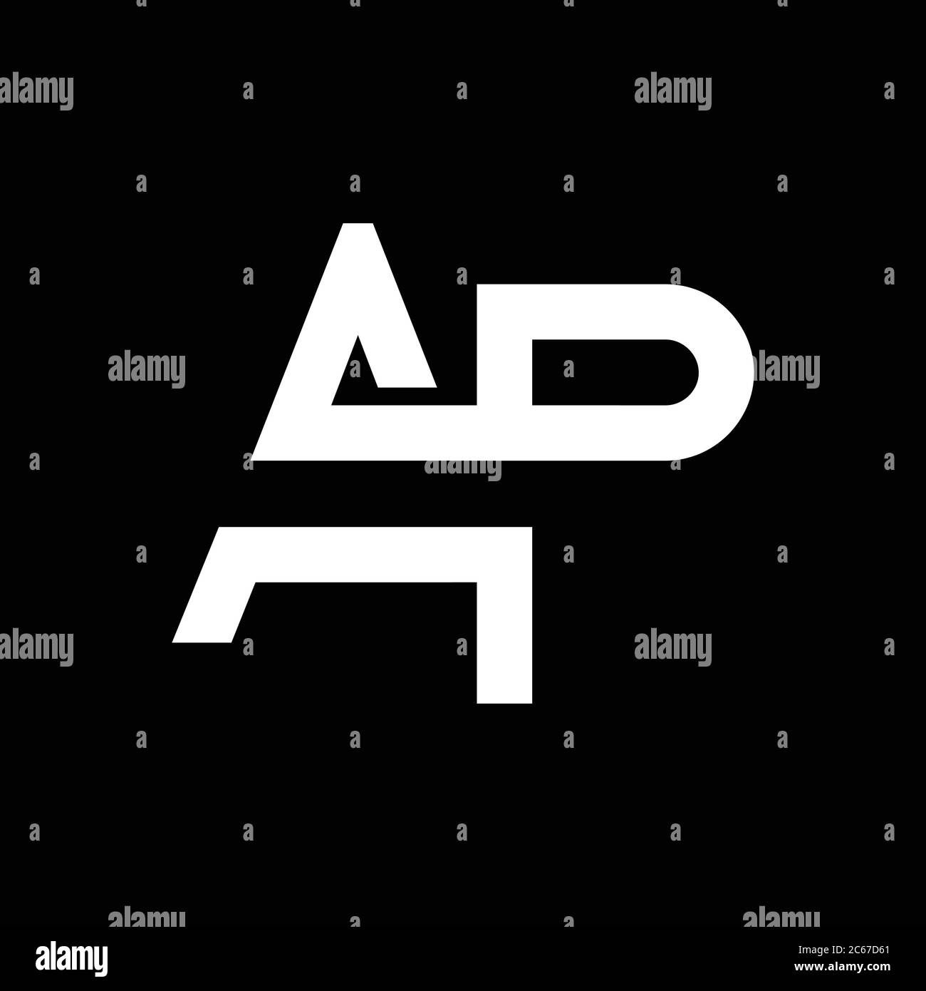 AP Logo Design Business Typography Vector Template. Creative Linked ...