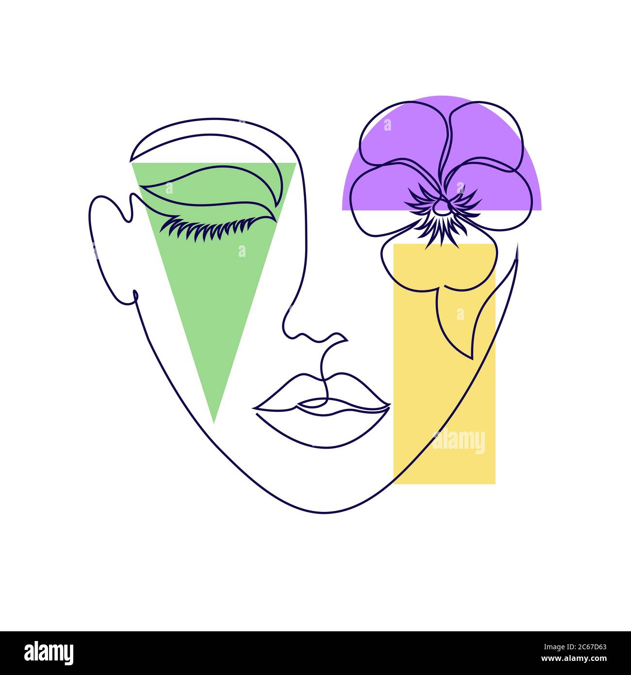 minimal woman face Stock Vector Image & Art - Alamy