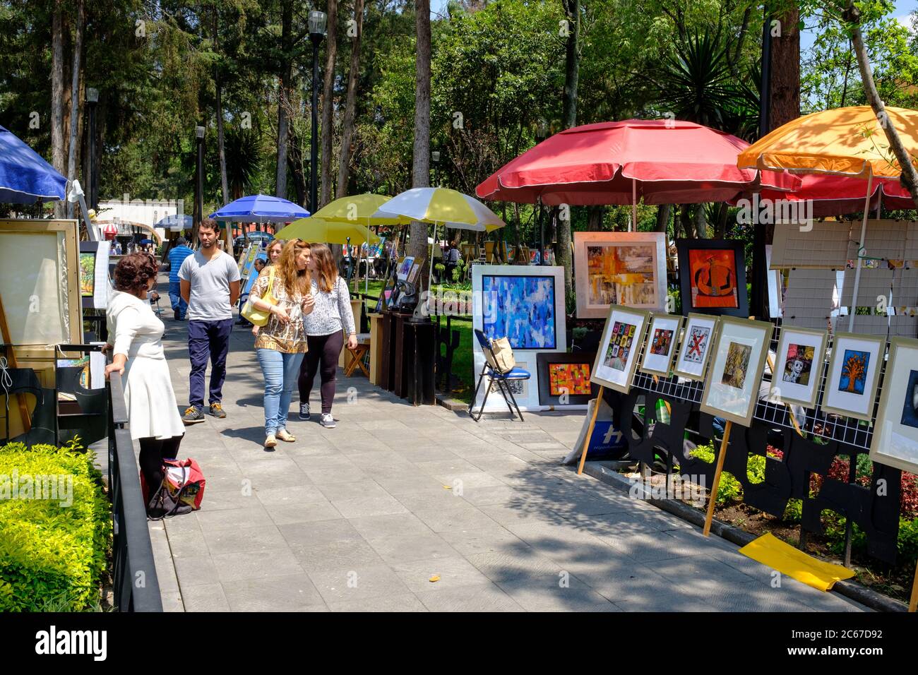 The famous Saturday Bazaar at the San Angel neighborhood selling ...