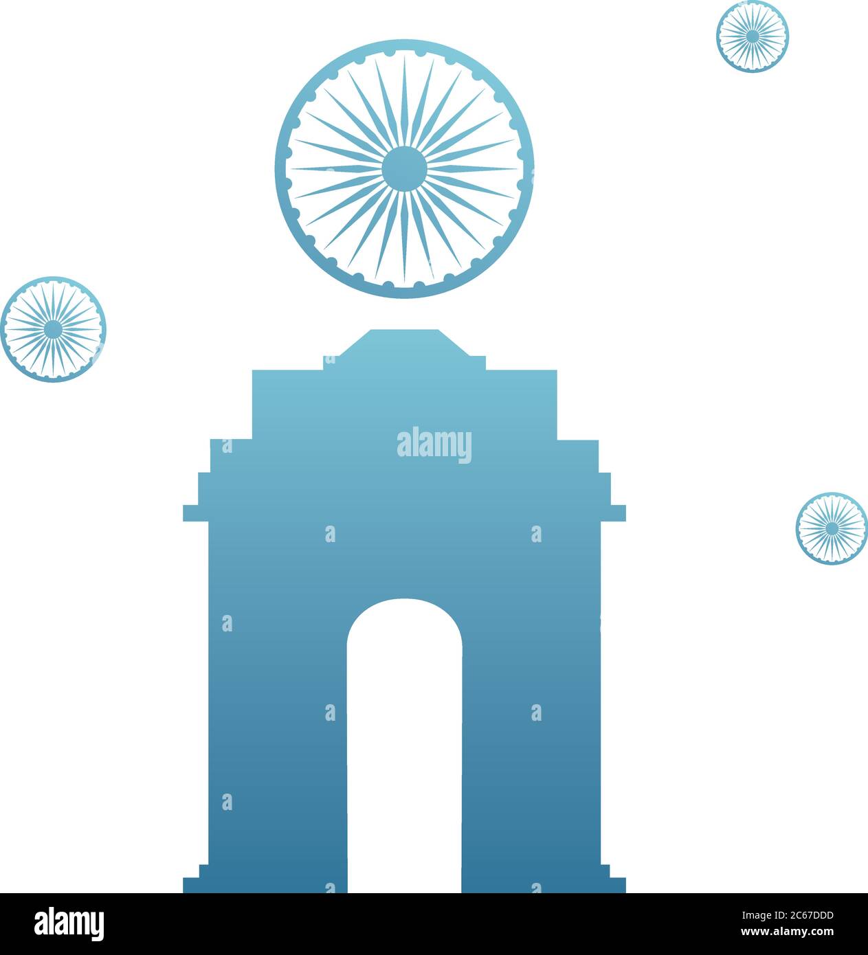 India gate tourist attraction Stock Vector Images - Alamy
