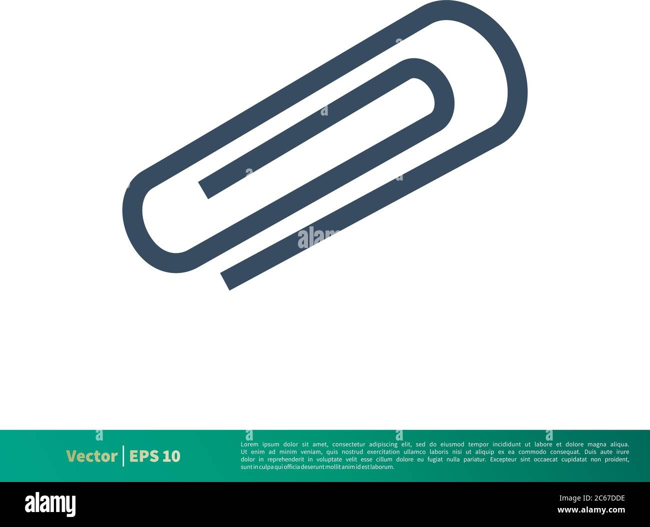 Paper Clip Icon Vector Logo Template Illustration Design. Editable ...