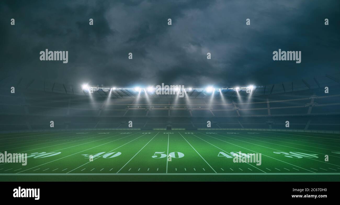 Inside american football stadium night hi-res stock photography and ...