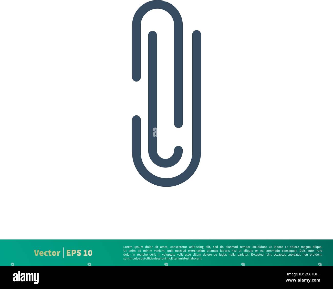 Paper Clip Icon Vector Logo Template Illustration Design. Editable ...