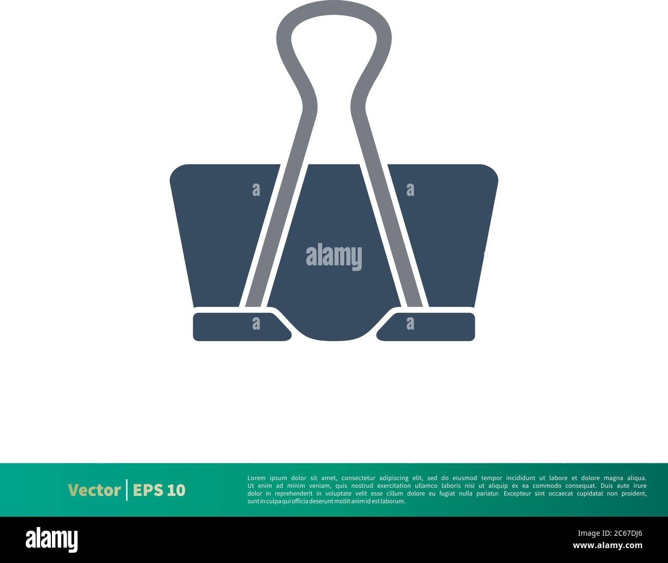 Binder Paper Clip Icon Vector Logo Template Illustration Design ...