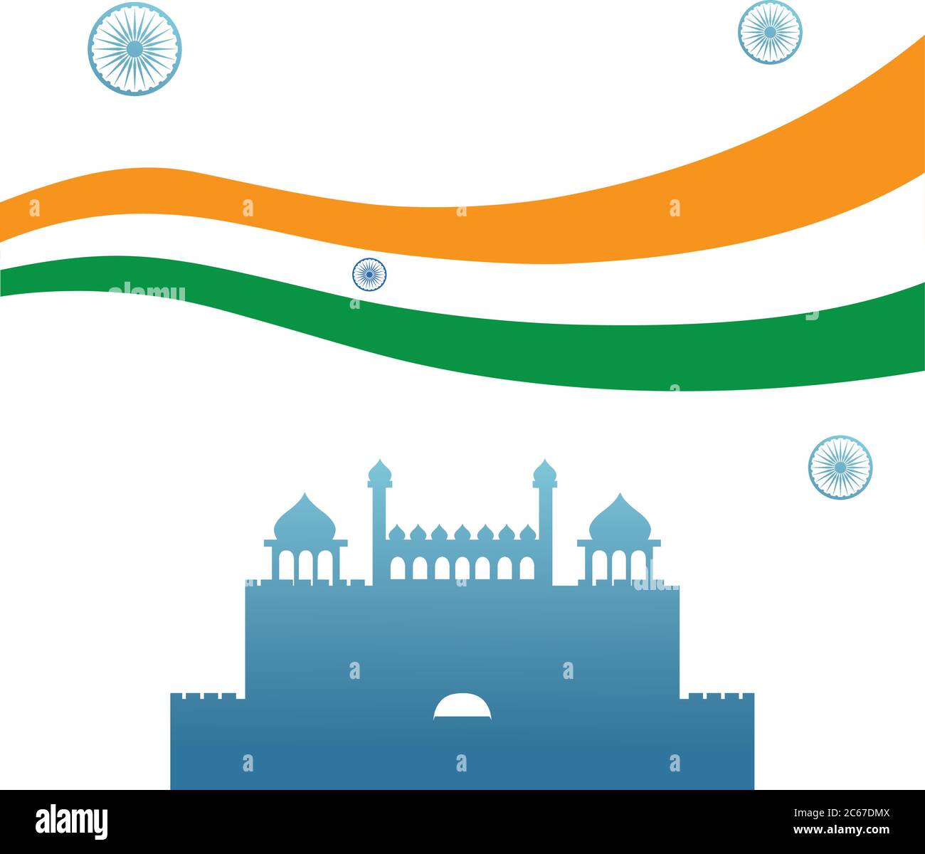 silhouettes famous monuments of india vector illustration design Stock ...