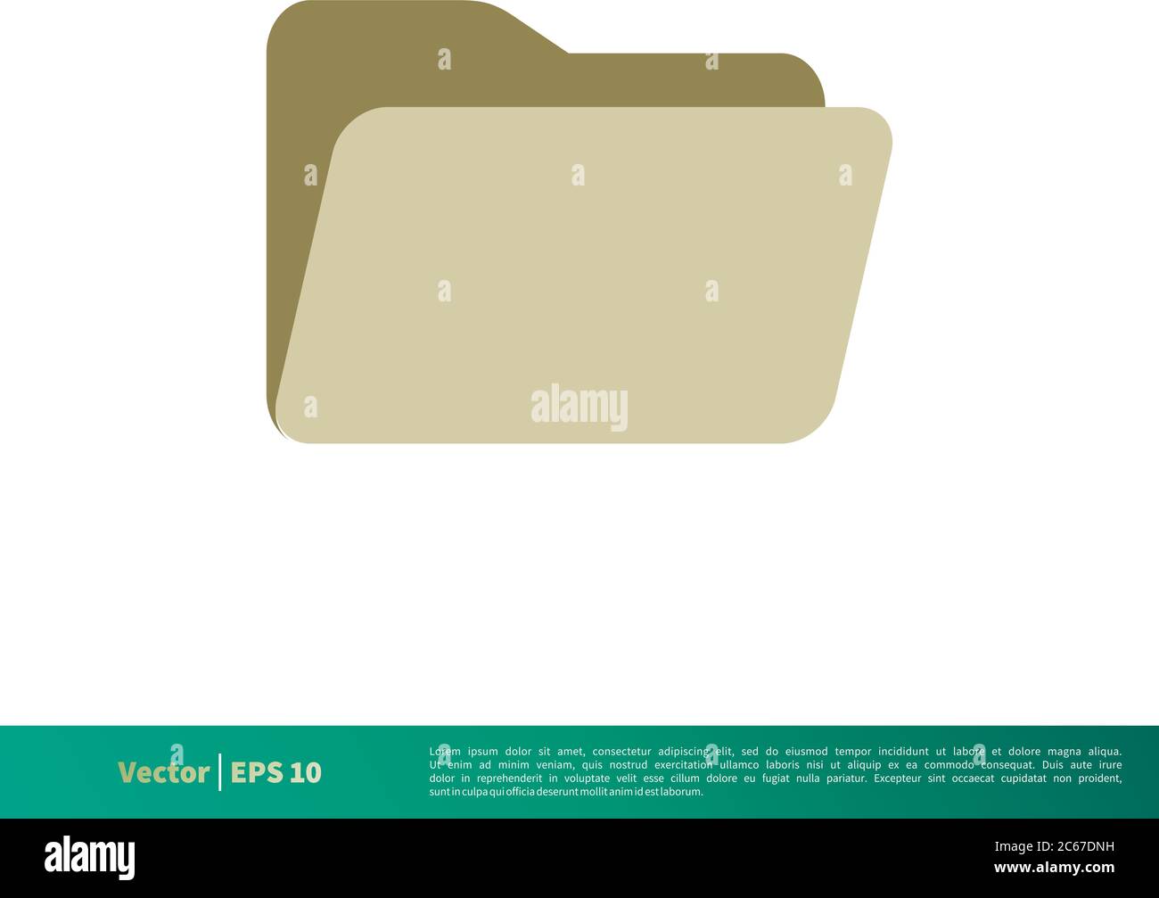 Empty Folder Icon Vector Logo Template Illustration Design. Editable ...