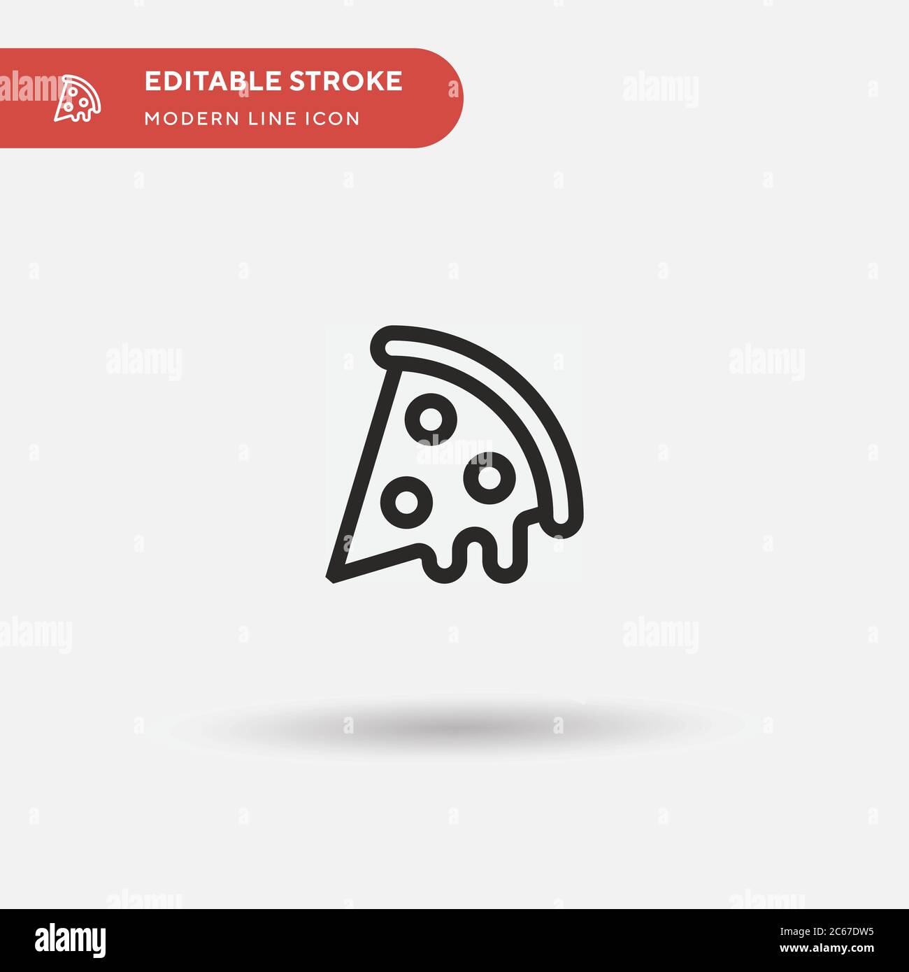 Pizza Simple vector icon. Illustration symbol design template for web ...