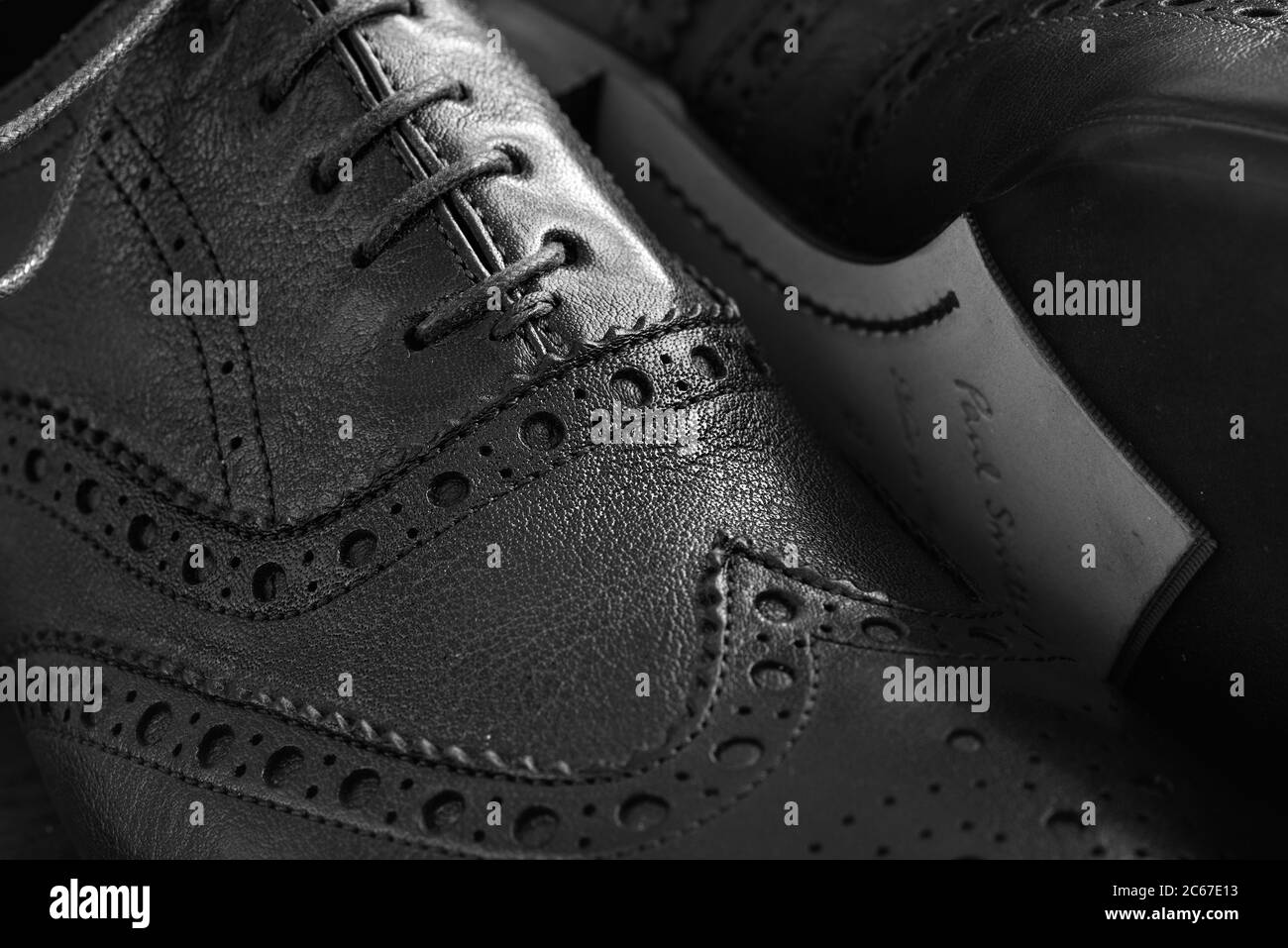 Male shoes in fashion concept. Small depth of field Stock Photo - Alamy