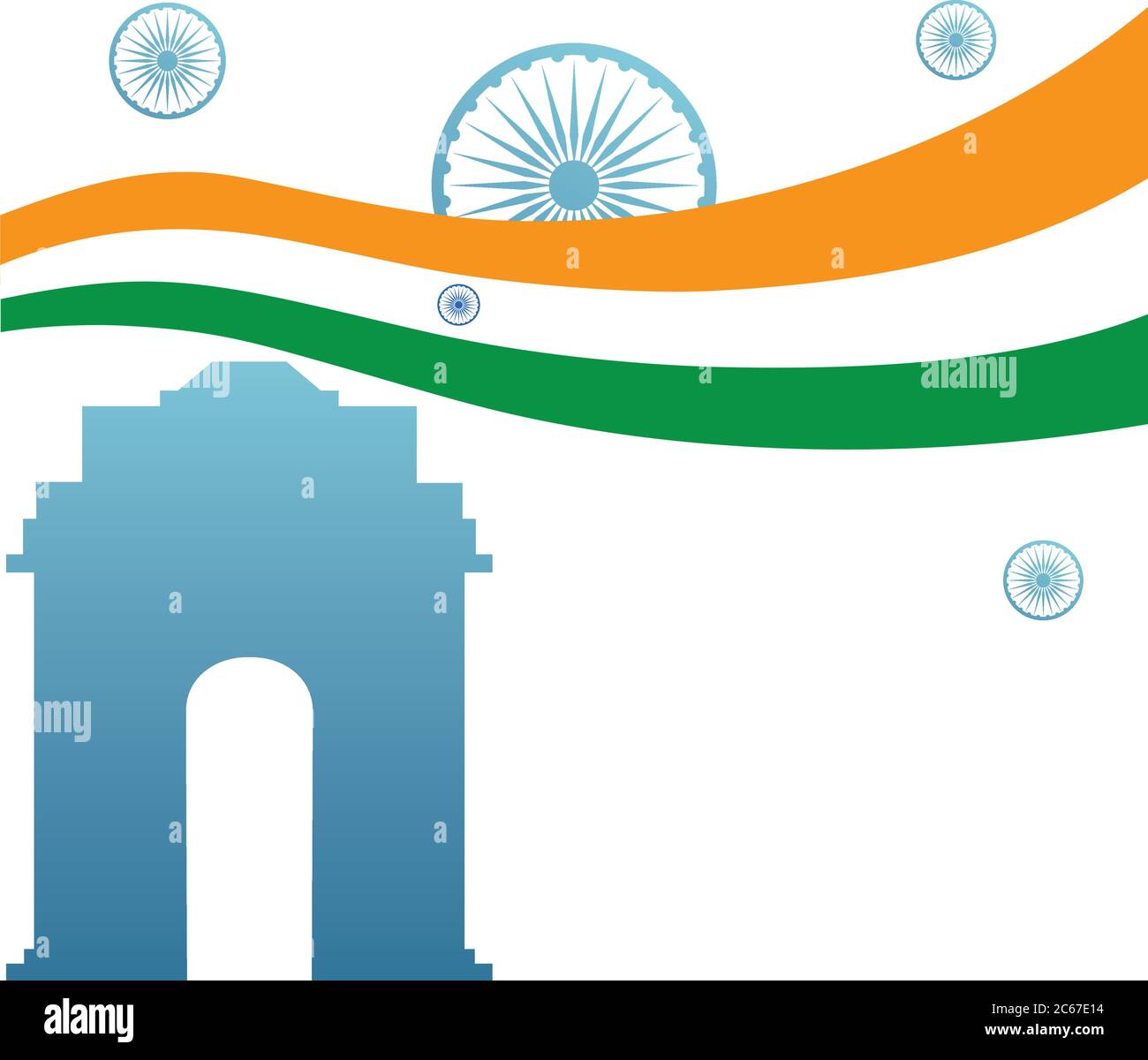 silhouettes famous monuments of india vector illustration design Stock ...