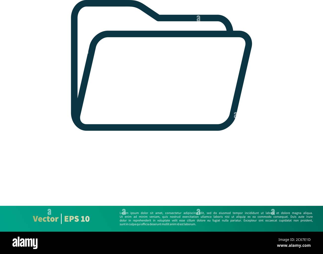 Empty Folder Icon Vector Logo Template Illustration Design. Editable ...