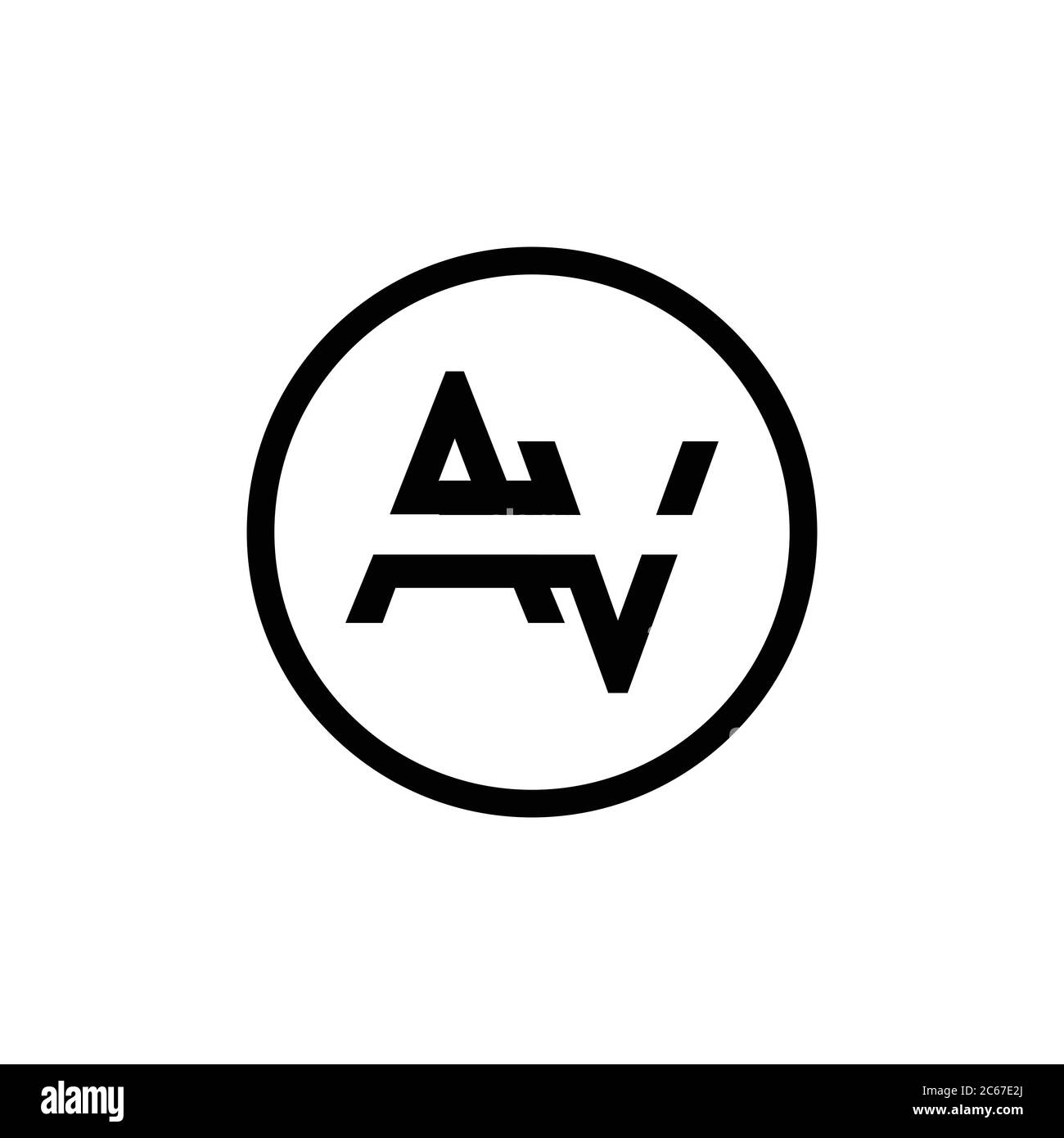 AV Logo Design Business Typography Vector Template. Creative Linked ...