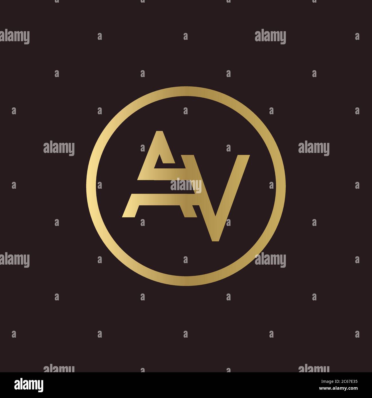 AV Logo Design Business Typography Vector Template. Creative Linked ...