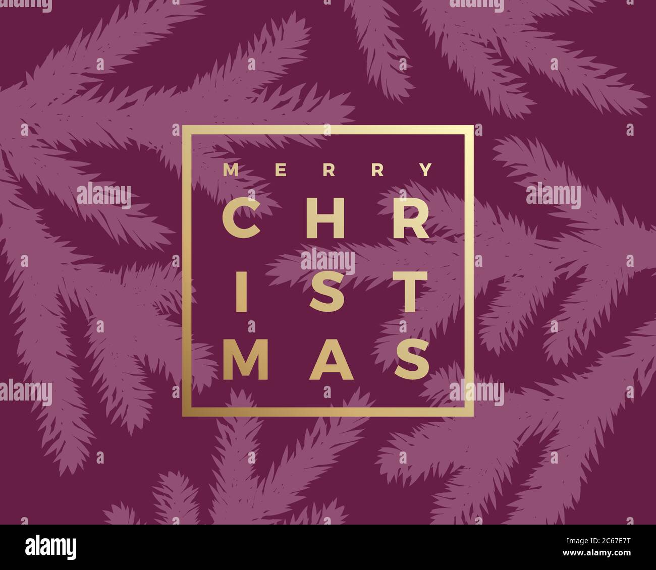 Merry Christmas Abstract Vector Classy Card Modern Golden Typography