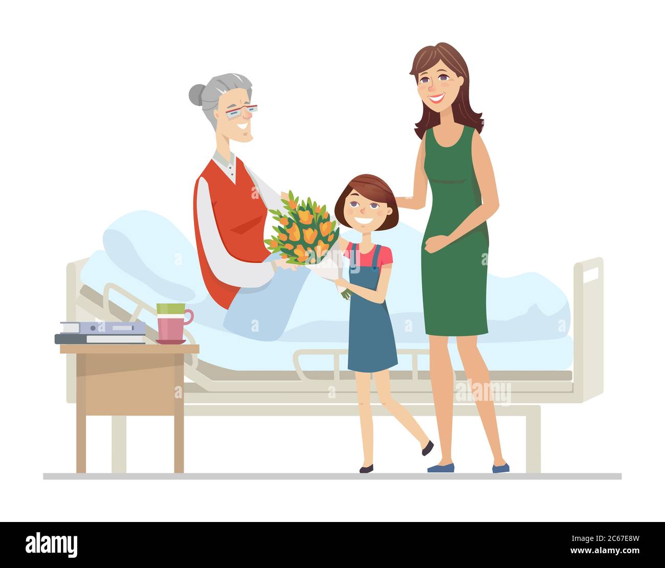 Woman hospital visit not pregnant Cut Out Stock Images & Pictures - Alamy