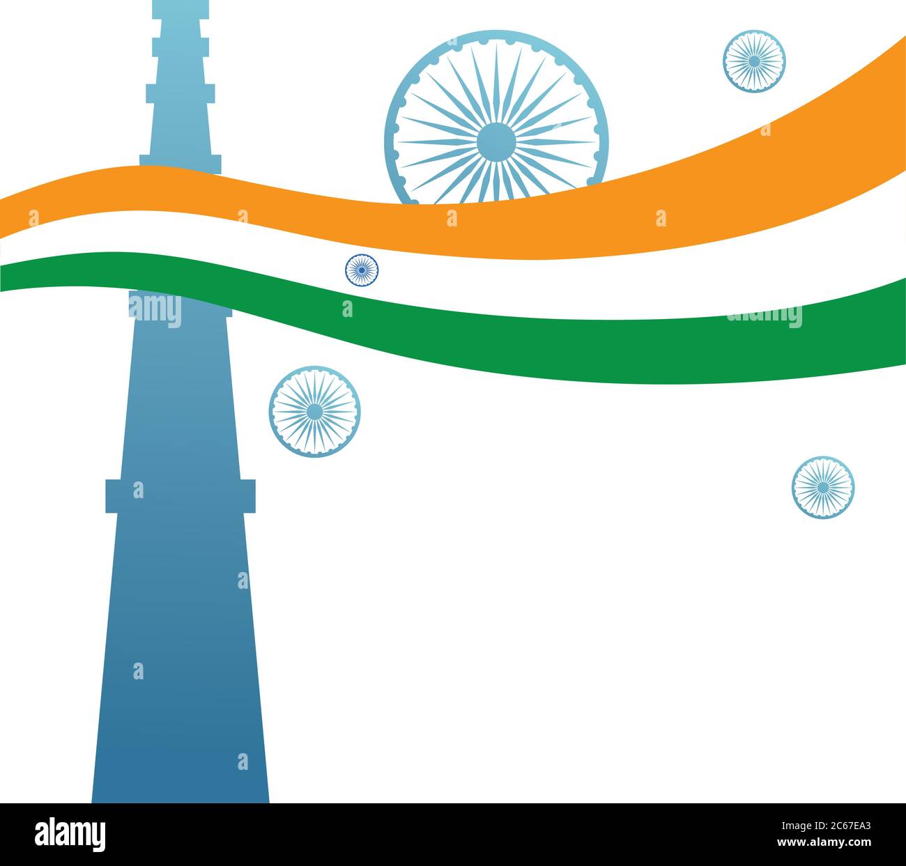 silhouettes famous monuments of india vector illustration design Stock ...