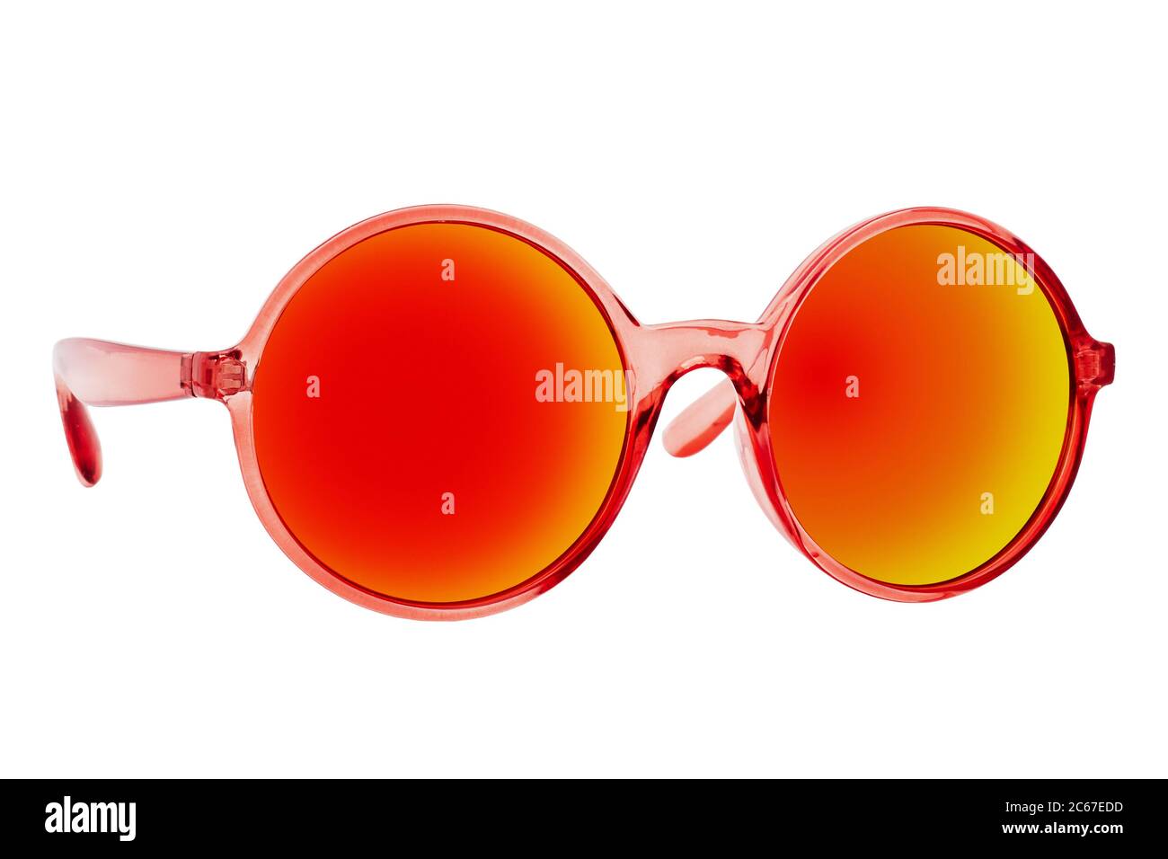 Red sunglasses isolated on white background Stock Photo - Alamy