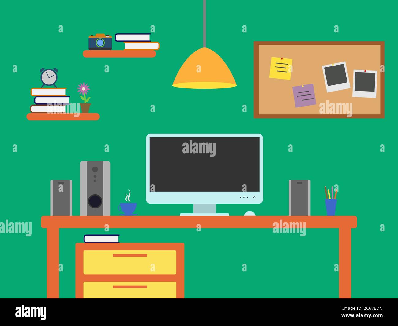 Workspace vector hi-res stock photography and images - Alamy