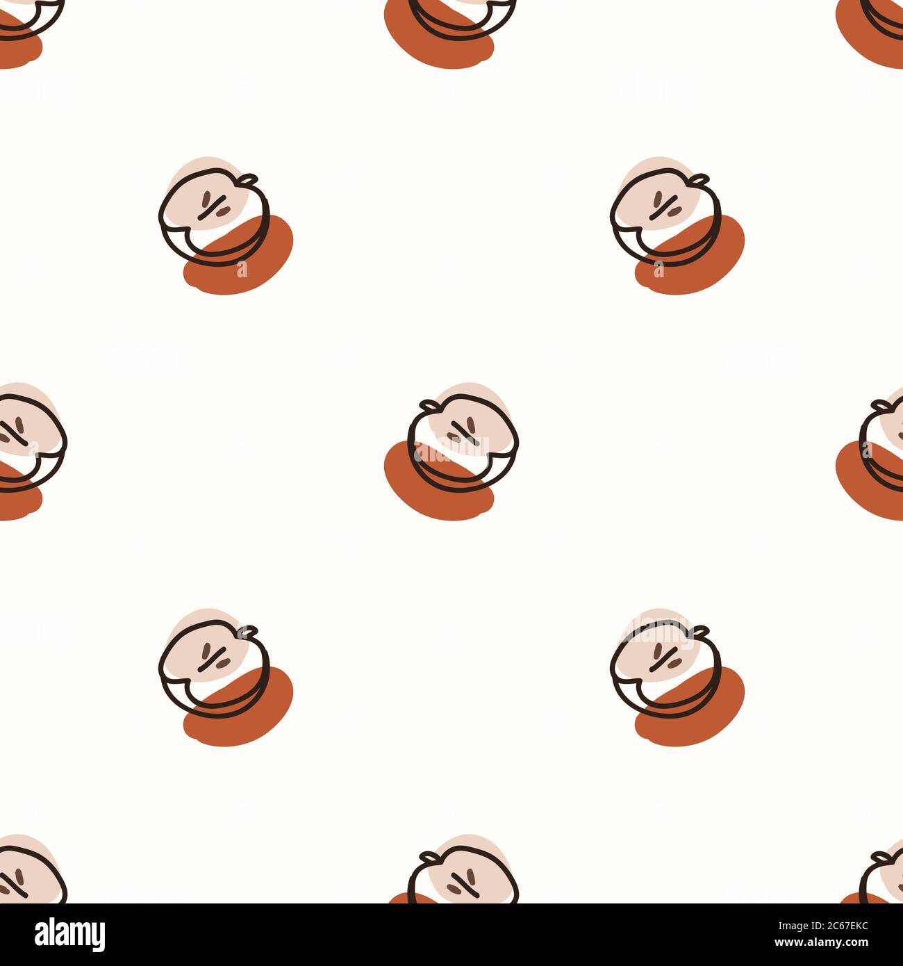 Seamless background apple fruit. Gender neutral kid food pattern ...