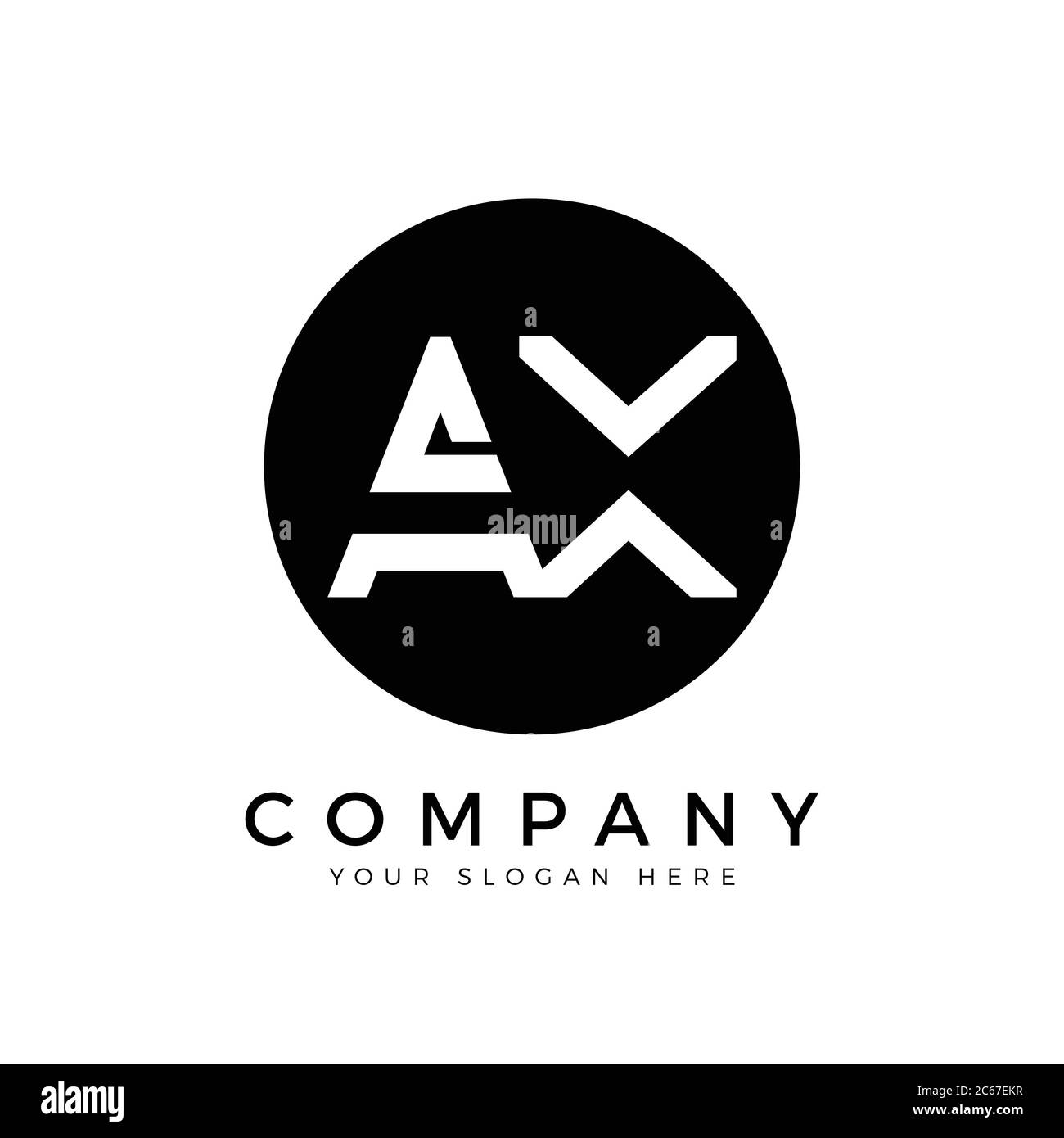 AX Logo Design Business Typography Vector Template. Creative Linked ...