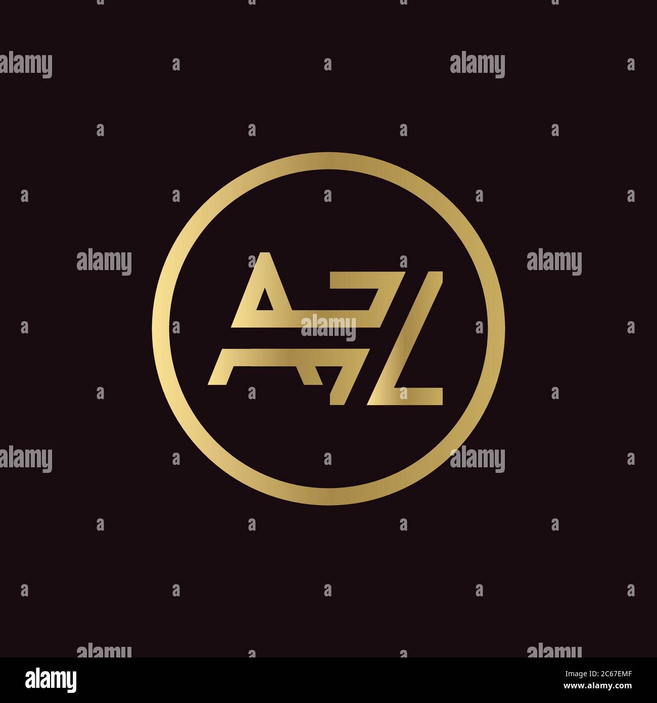 AZ Logo Design Business Typography Vector Template. Creative Linked ...