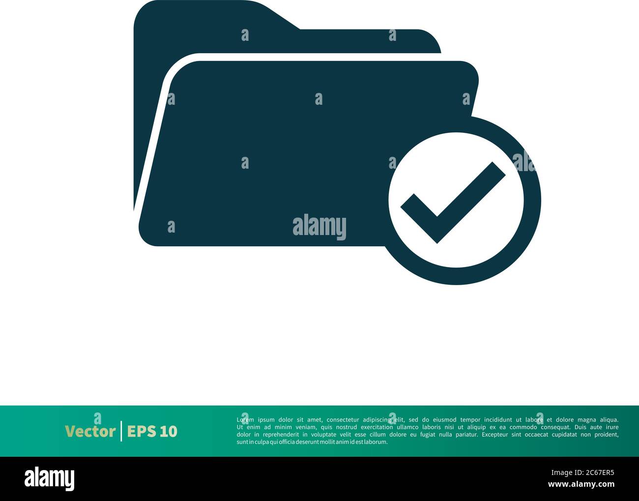 Check Mark Folder Icon Vector Logo Template Illustration Design ...