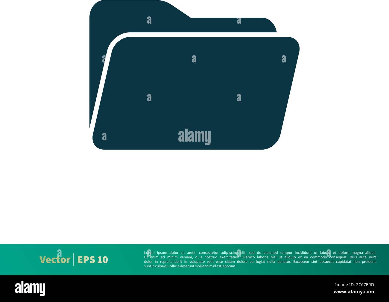 Empty Folder Icon Vector Logo Template Illustration Design. Editable ...