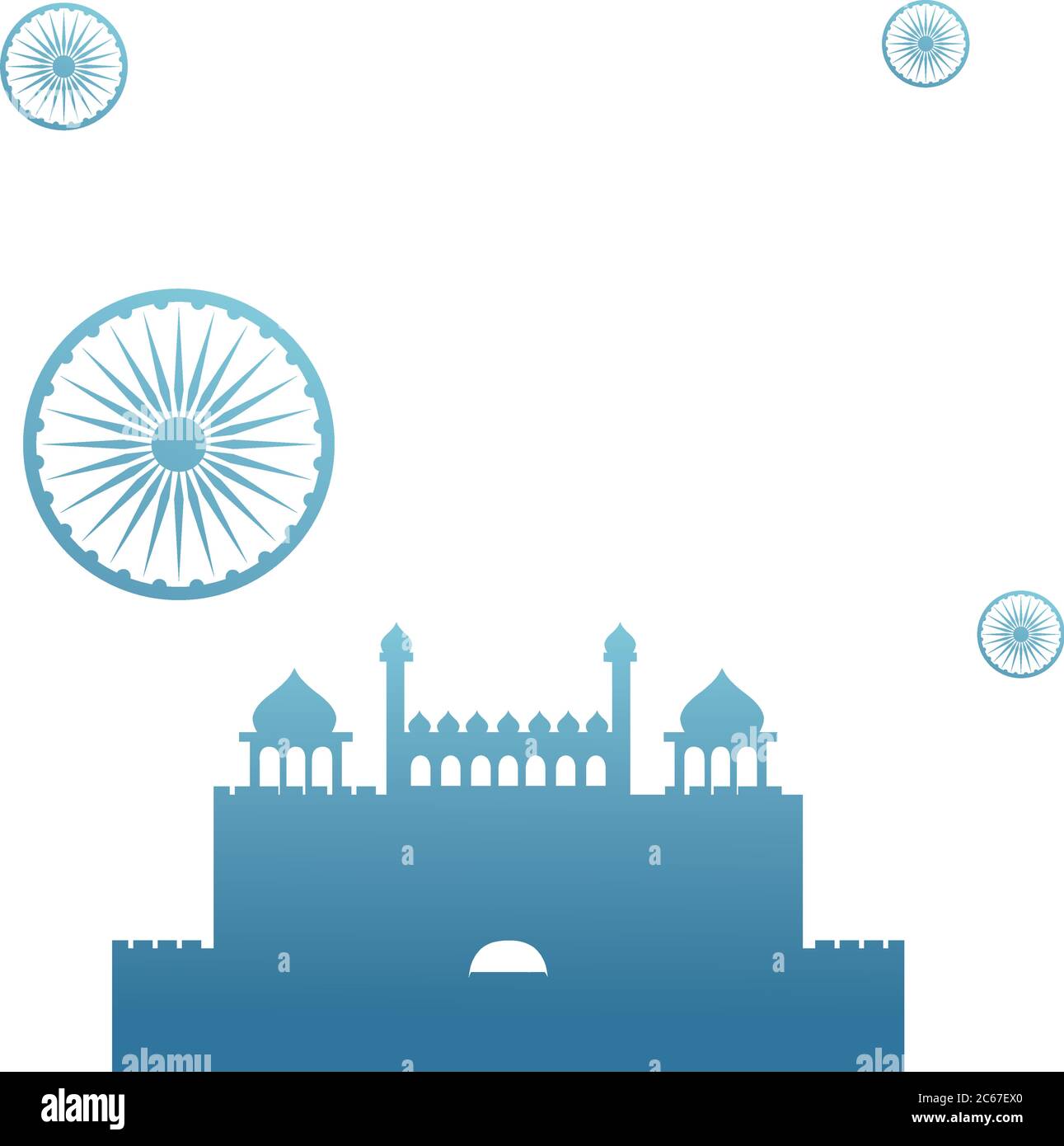 silhouettes famous monuments of india vector illustration design Stock ...