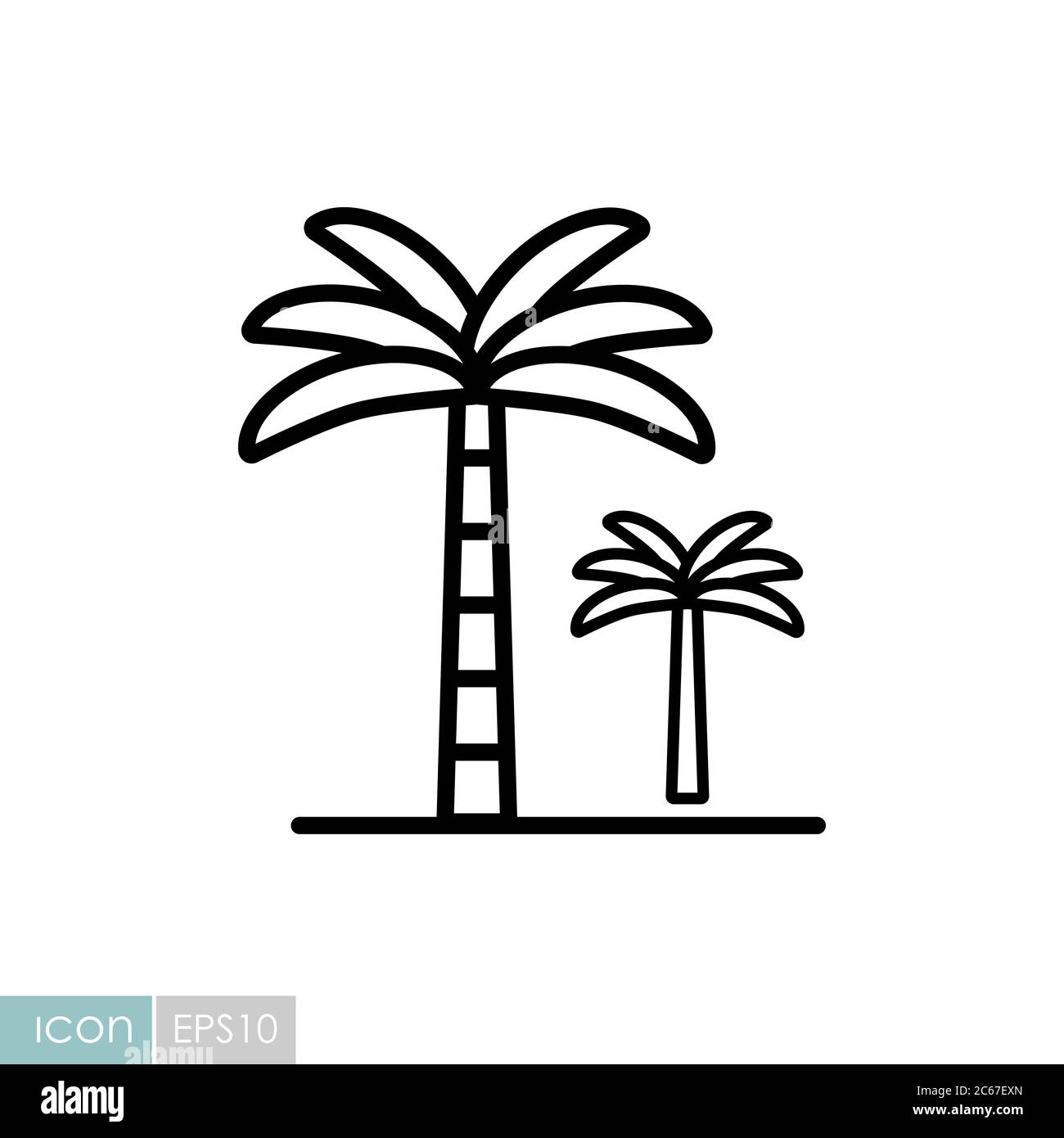 Palm tree vector icon. Nature sign. Graph symbol for travel and tourism ...