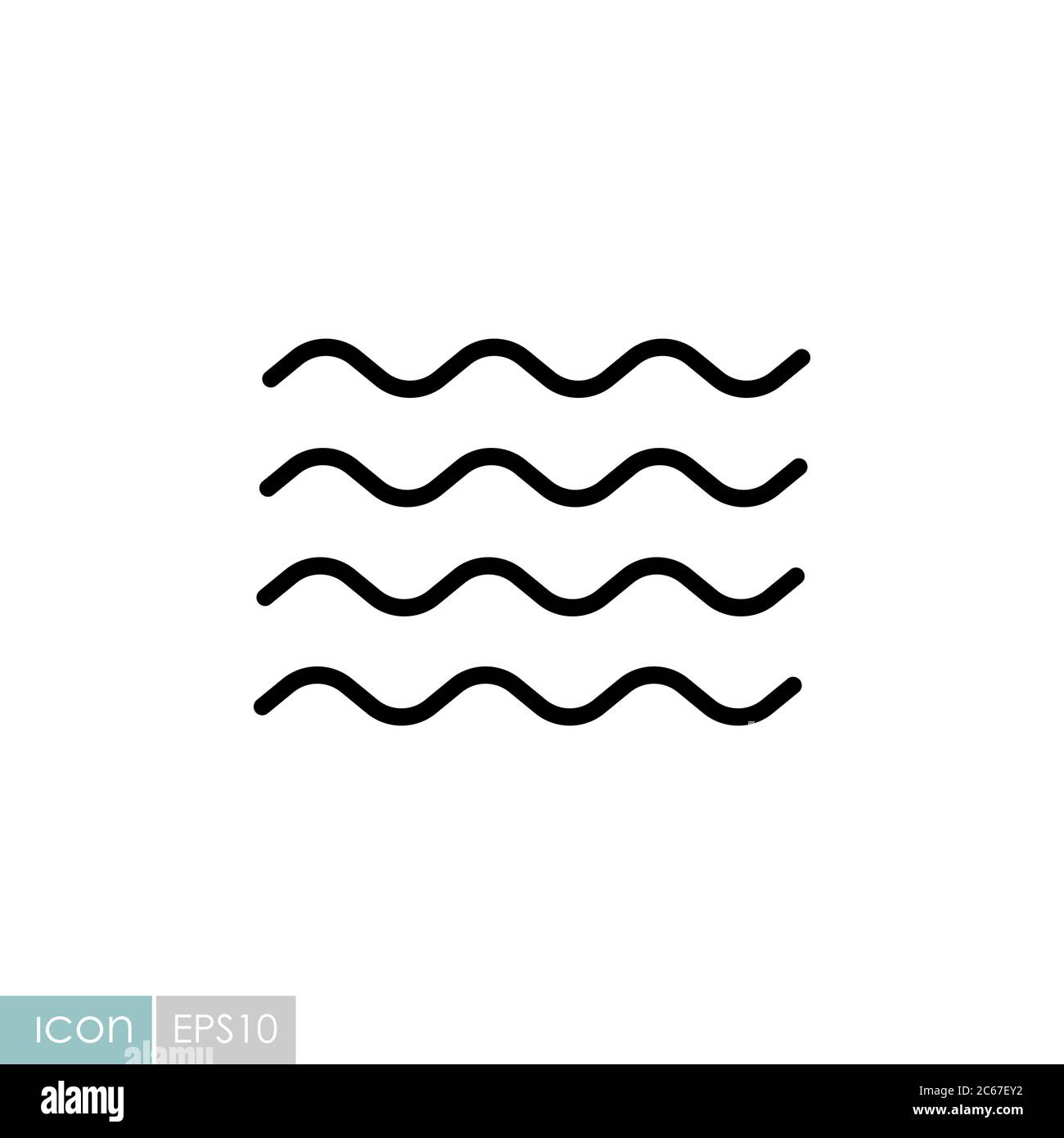 Sea wave vector icon. Nature sign. Graph symbol for travel and tourism ...