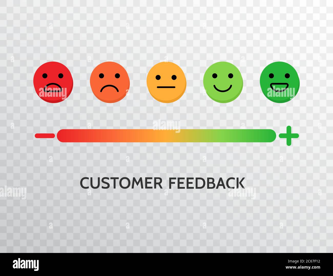 Feedback design with emotions scale background. Rating satisfaction ...