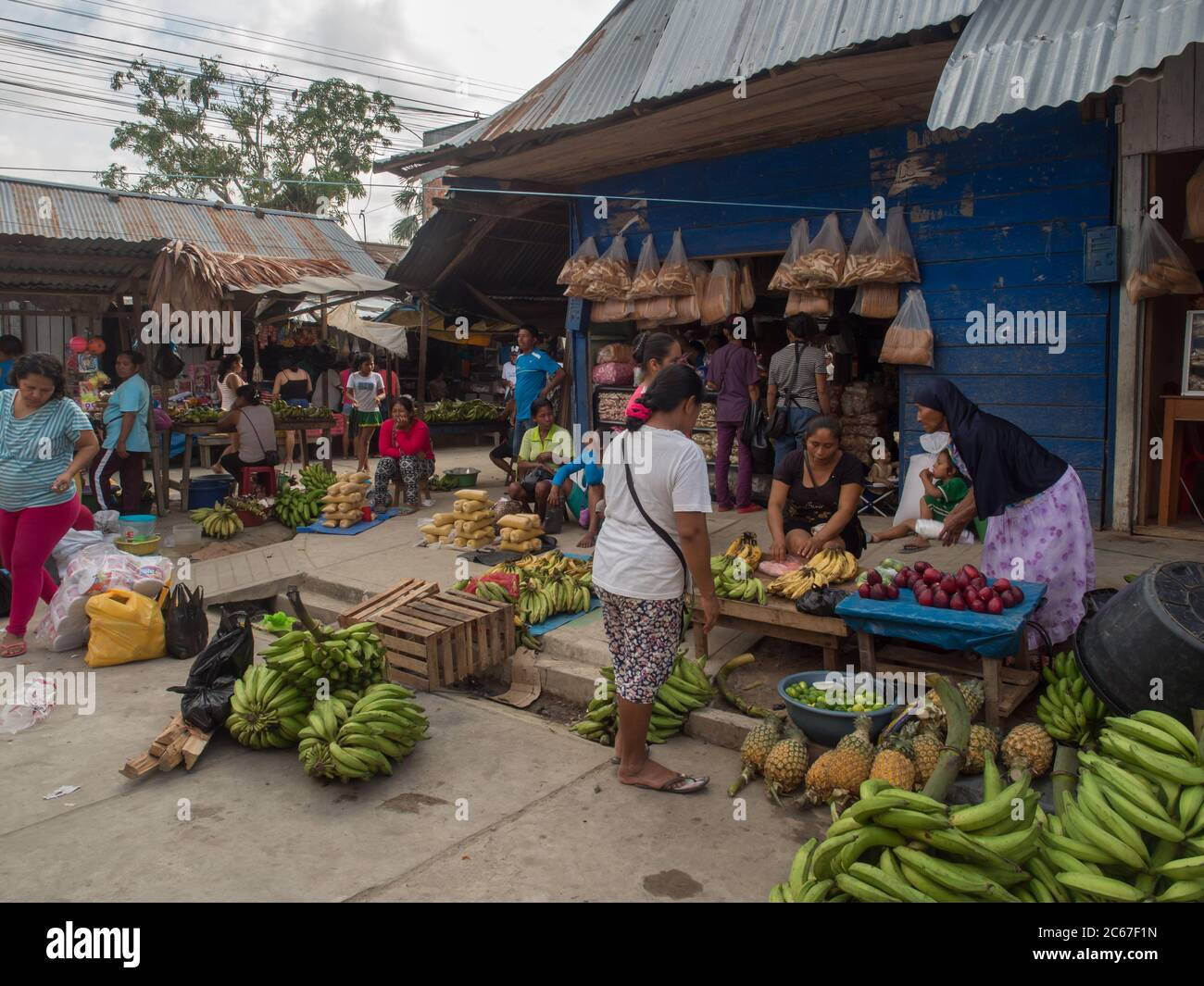 Leticia, Colombia - Dec 03, 2017: Diffrent kind fruit and vegetable on ...