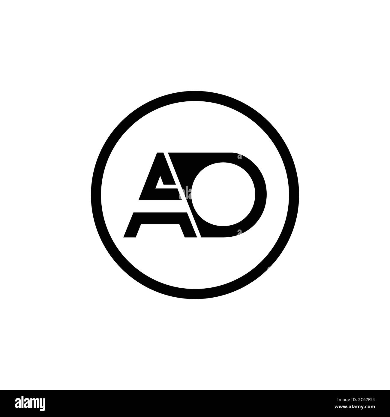 AO Logo Design Business Typography Vector Template. Creative Linked ...