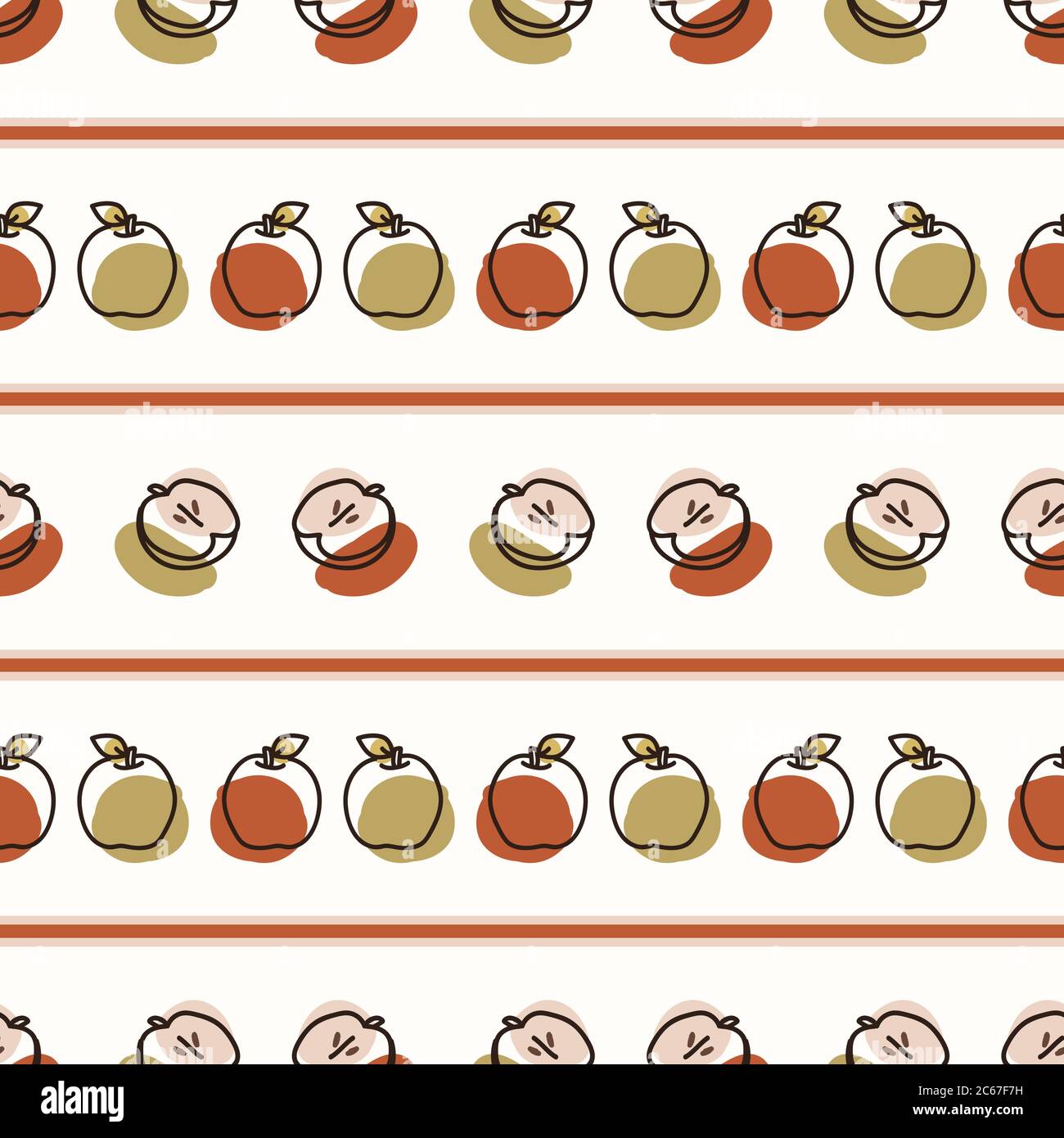 Seamless background apple stripe. Gender neutral kid food pattern ...